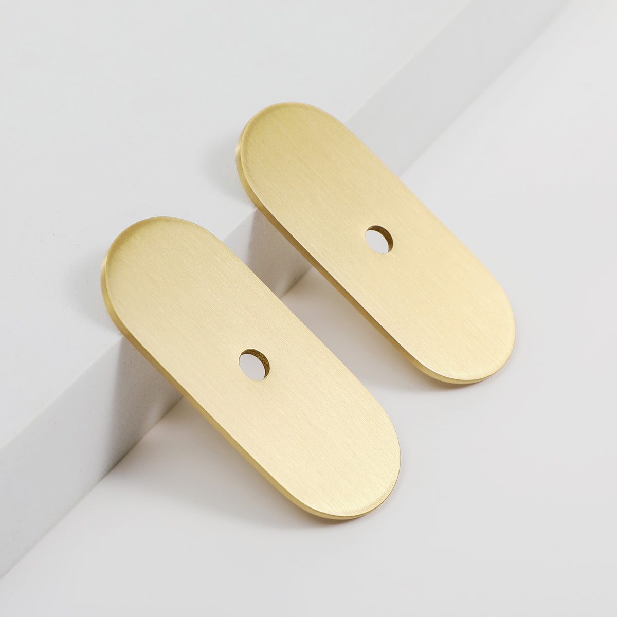 Oval Brass Modern Knob Backplate for Cabinets