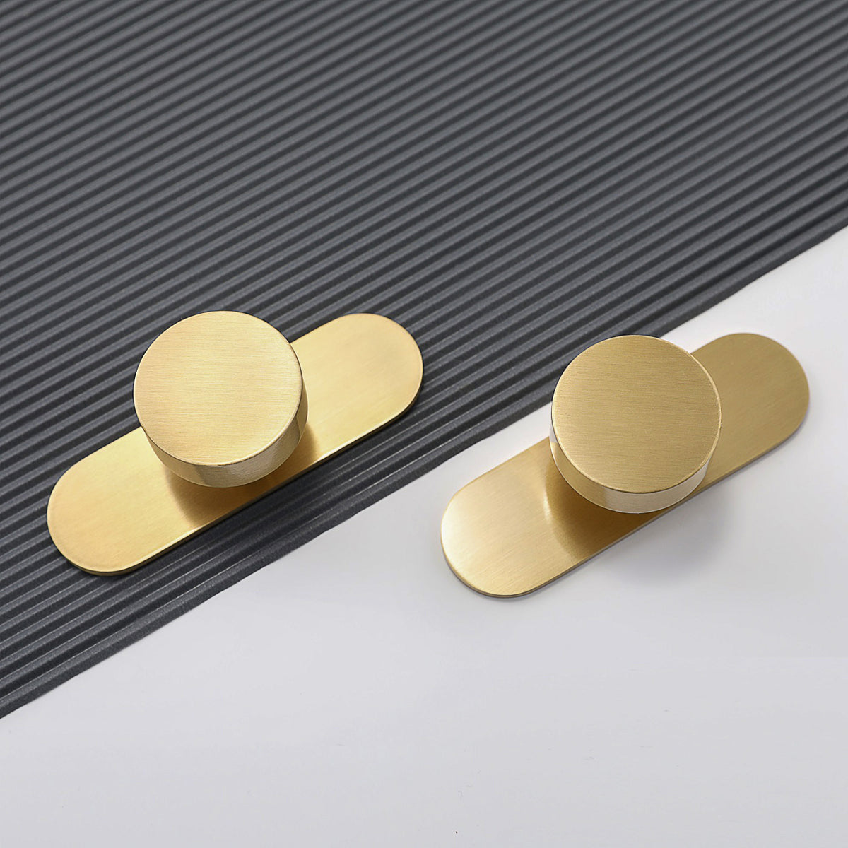 Regal Mid-Century Modern Solid Brass Cabinet Hardware Knob with Backpl