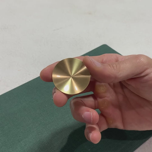 Dish Brass Mid-Century Modern Cabinet Knob